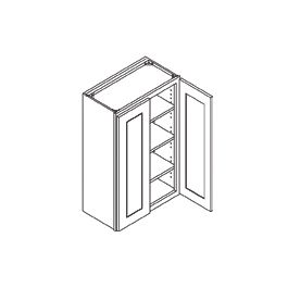 42 inch HEIGHT WALL CABINETS-2 Door-Shaker Black